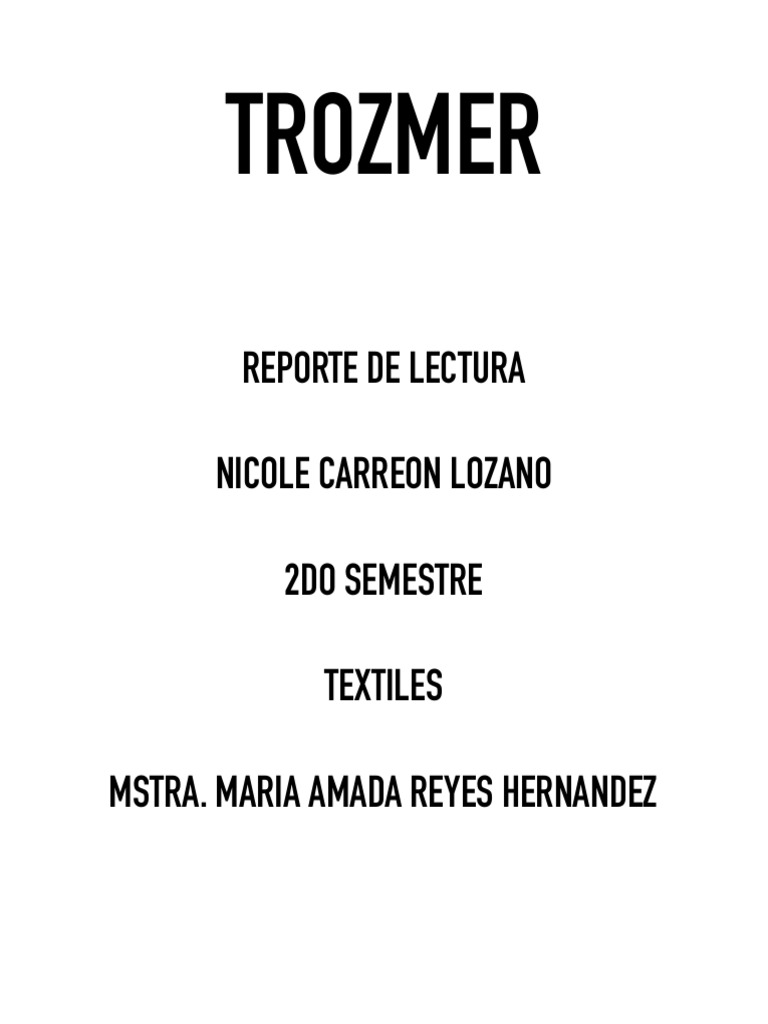 REPORTE DE LECTURA TEXTILES | PDF | Textiles | Ropa