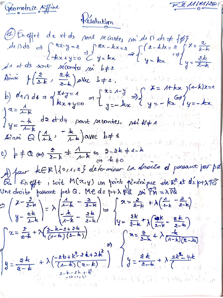 Exercice Géométrie Math Info | PDF