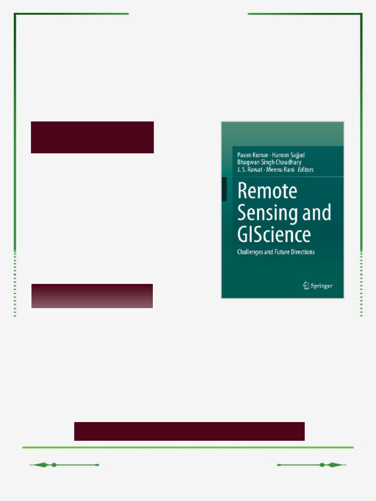 8772Remote Sensing and GIScience : Challenges and Future Directions ...