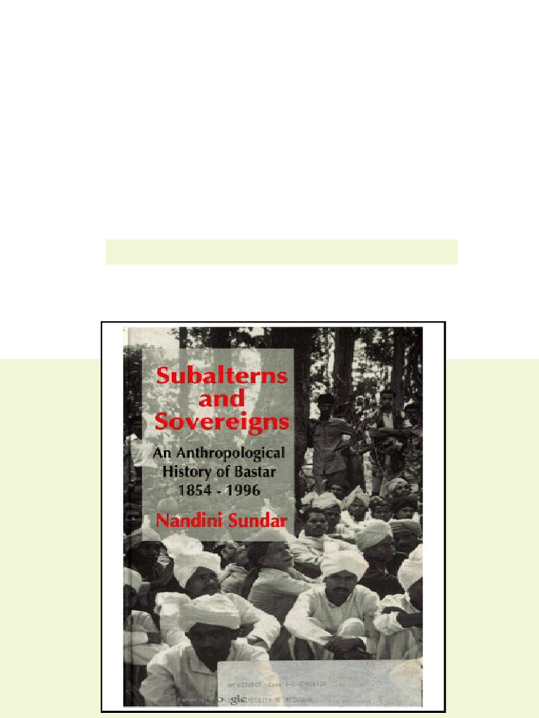 (Ebook) Subalterns and sovereigns : an anthropological history of ...
