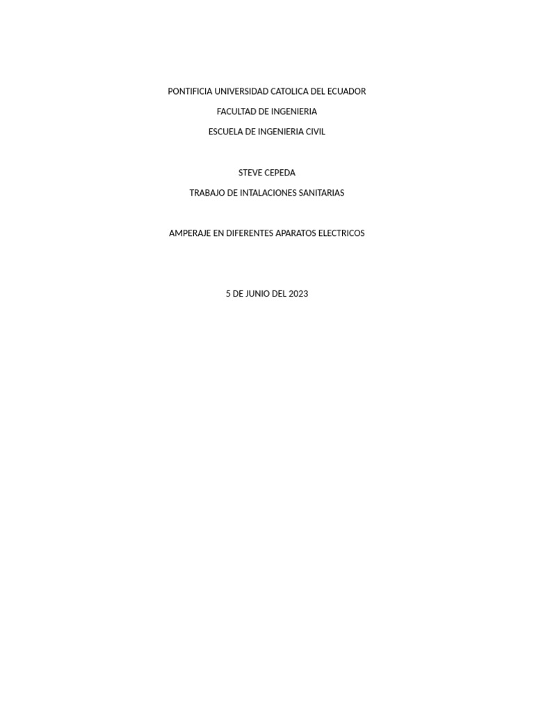 Deber de Instalaciones Sanitarias | PDF