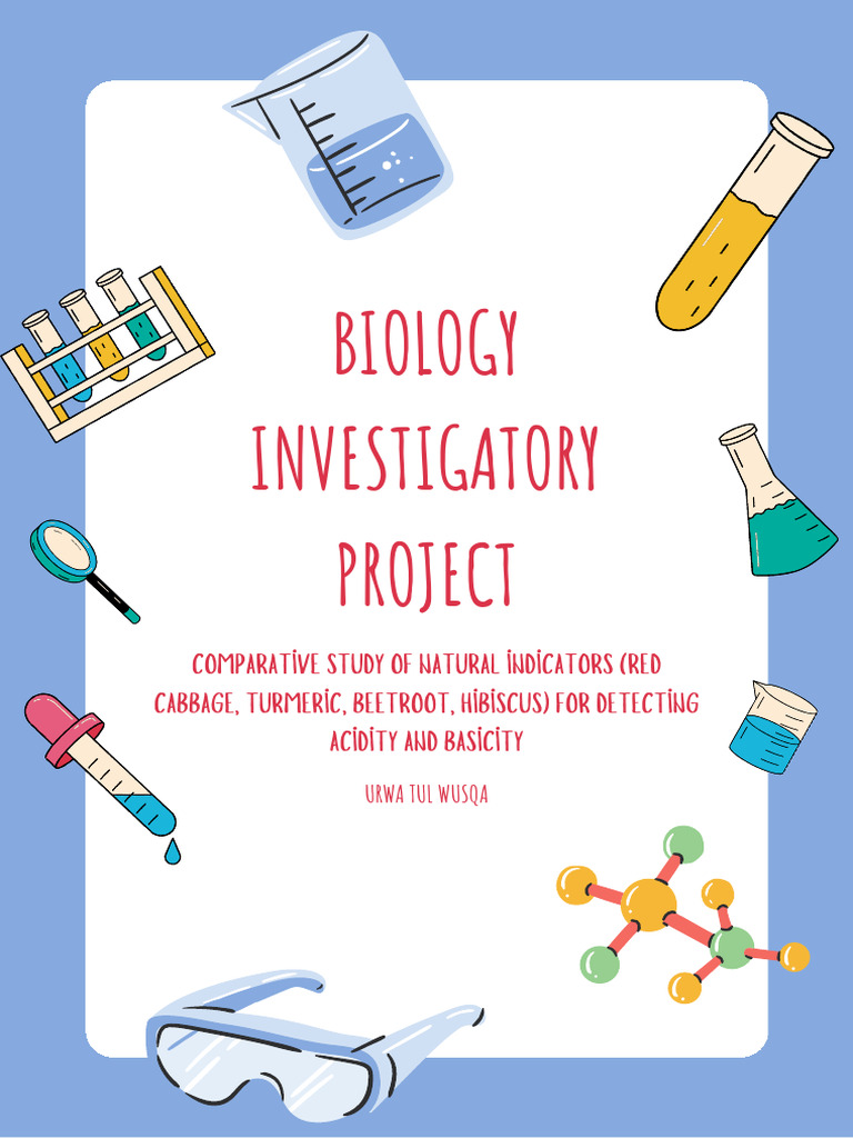 Biology Investigatory Projects Cover Page | PDF