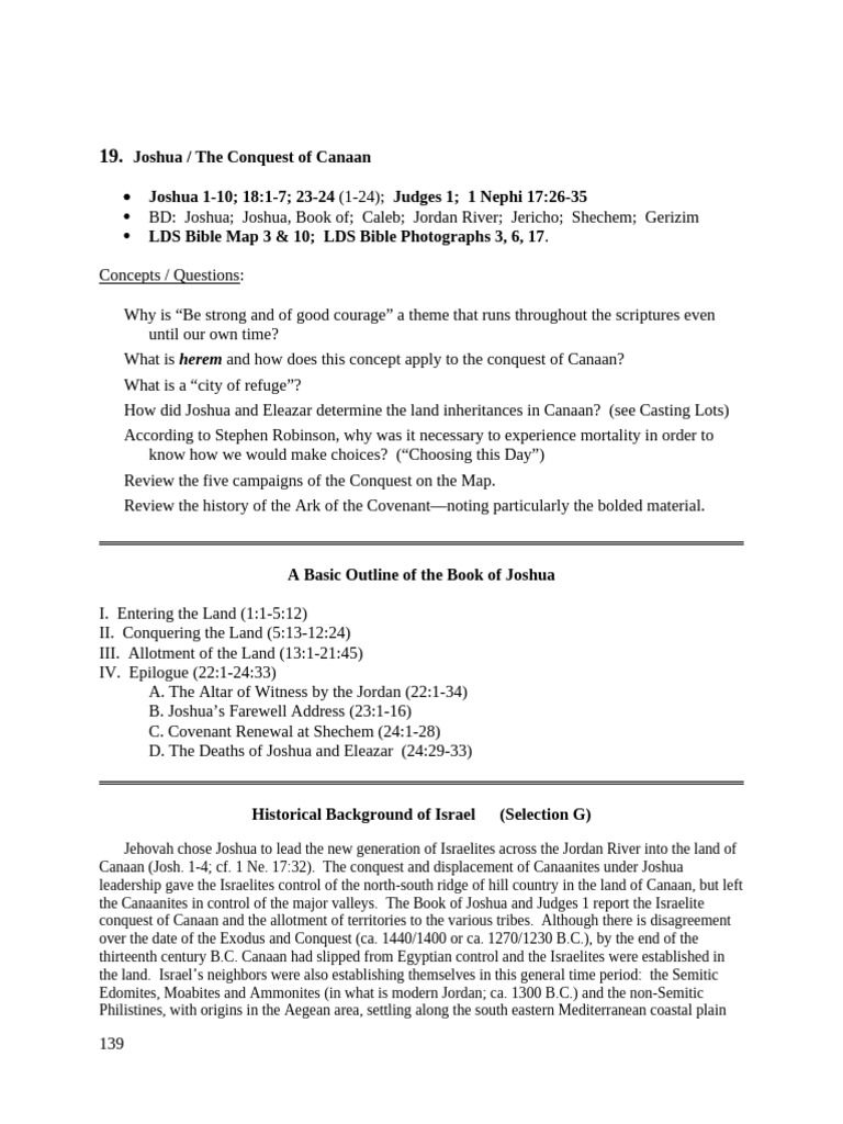 #33 Pike - 19 Joshua The Conquest of Canaan (p.139-146) | PDF | Book Of ...