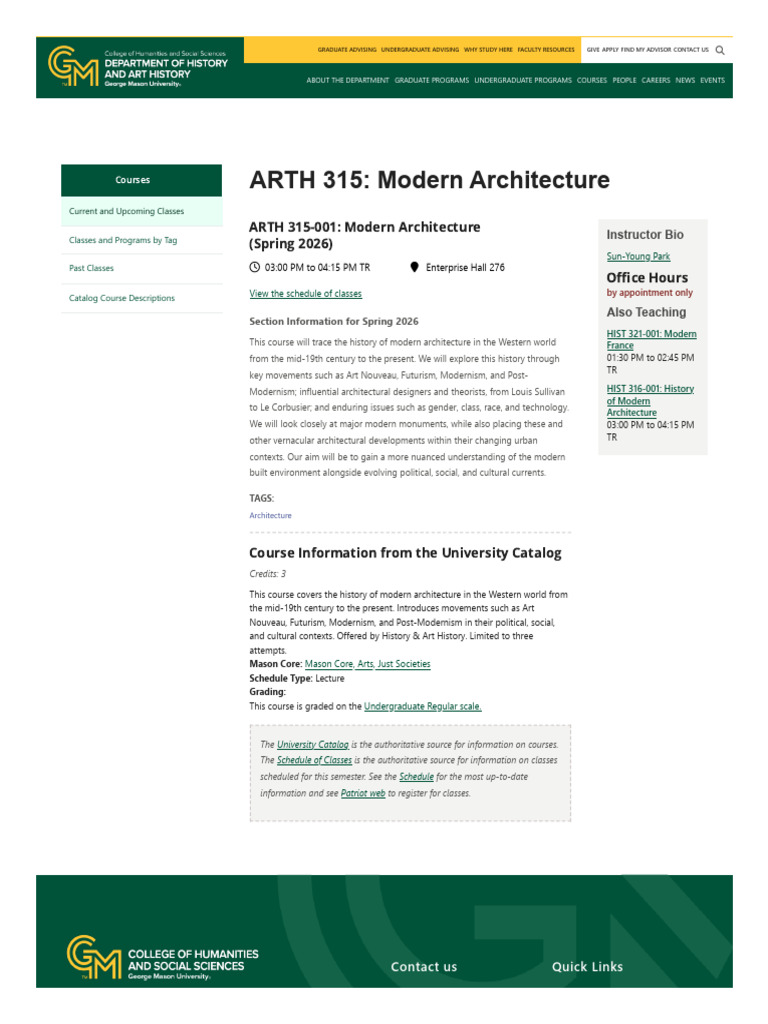 Modern Architecture Course Overview | PDF | Liberal Arts Education