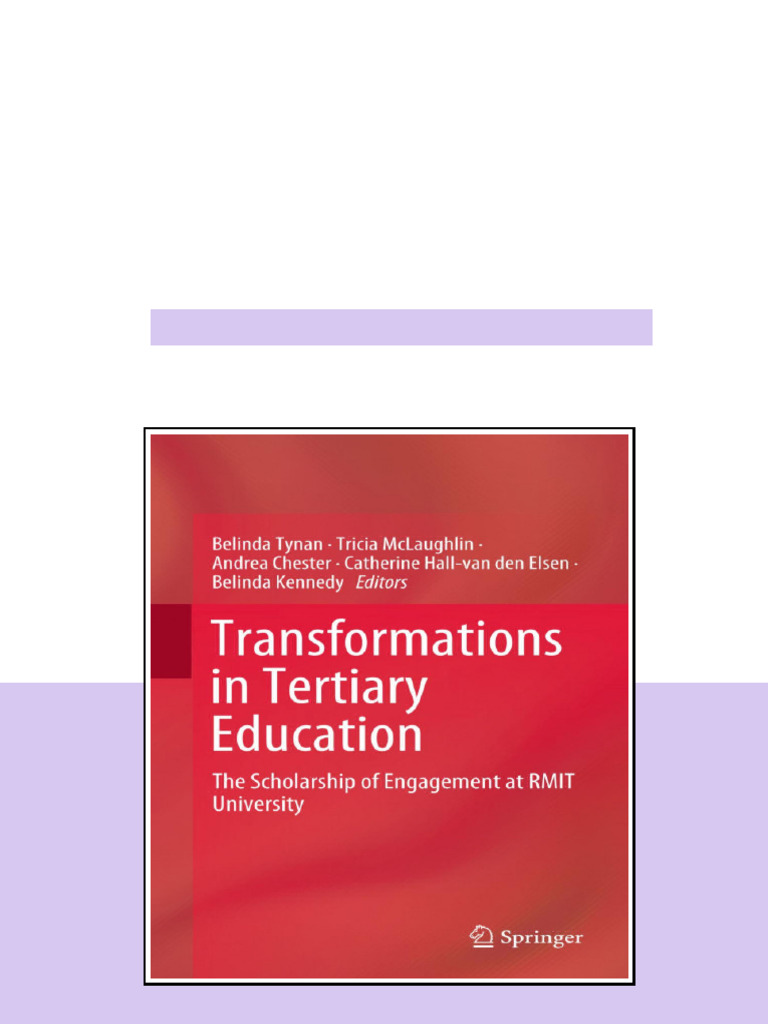 Transformations In Tertiary Education The Scholarship Of Engagement At ...