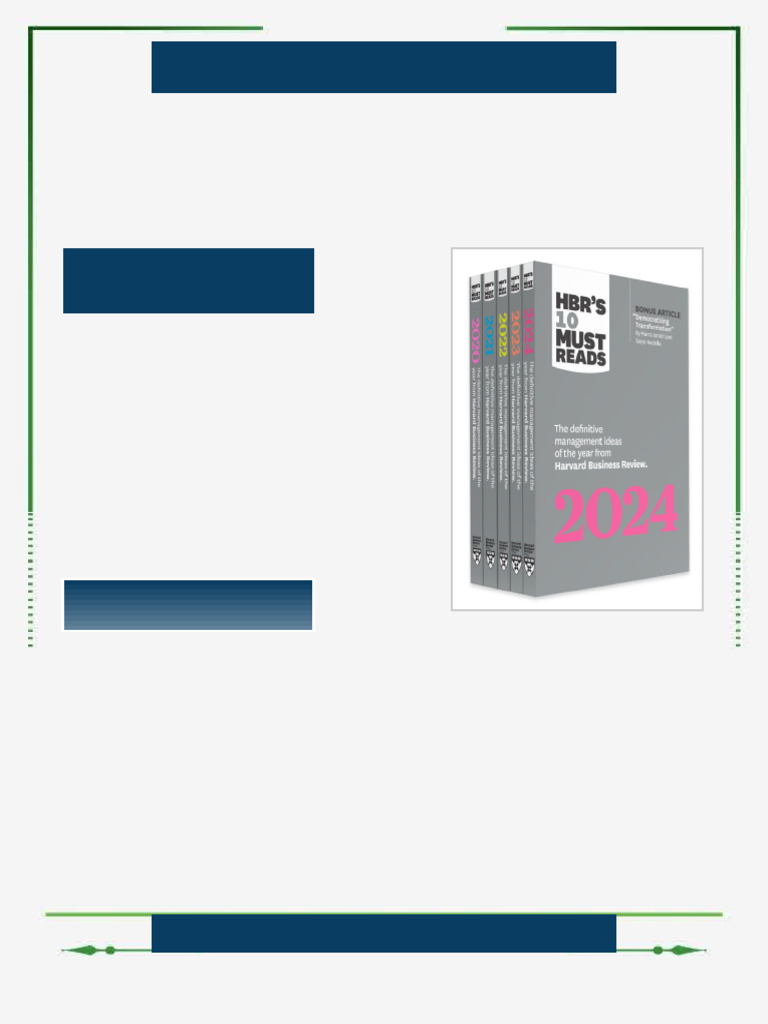 5 Years of Must Reads from HBR: 2024 Edition (5 Books) Harvard Business ...