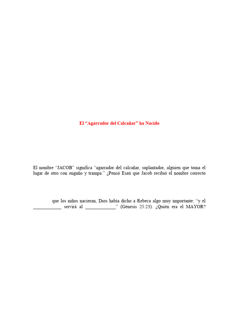 Jacob: El Engañador y Sus Lecciones | PDF | Jacob | Rachel