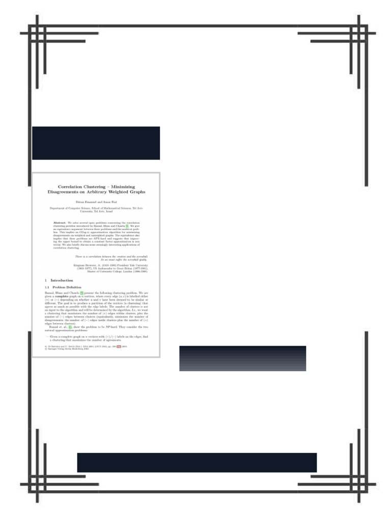 LNCS 2832 Correlation Clustering Minimizing Disagreements on Arbitrary ...