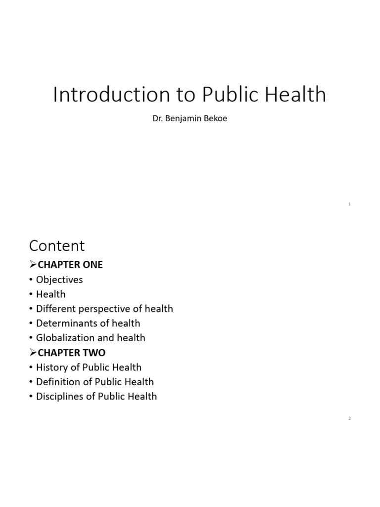 Introduction to Public Health Concepts | PDF | Public Health | Health ...