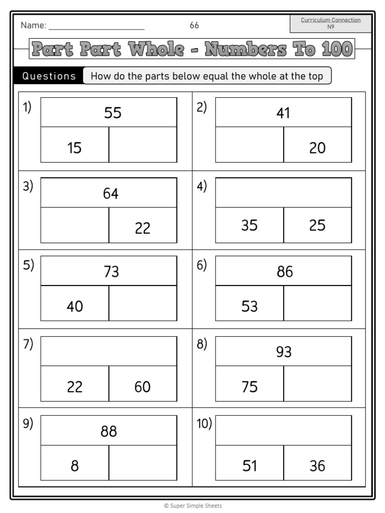 1 - Grade 2 Math - Manitoba - Part-part-whole-100 | PDF