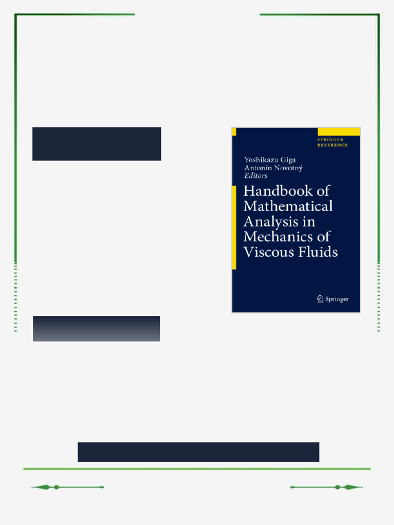 Handbook of Mathematical Analysis in Mechanics of Viscous Fluids 1st ...