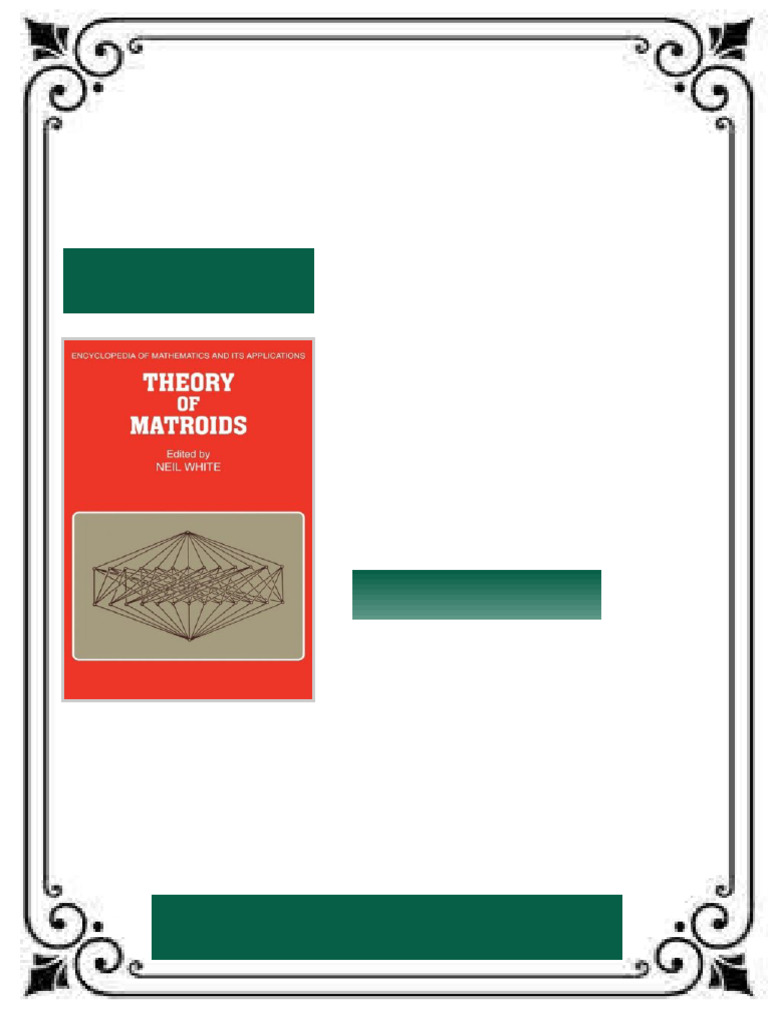Theory of matroids 1st Edition Neil White ebook mobile-friendly edition ...