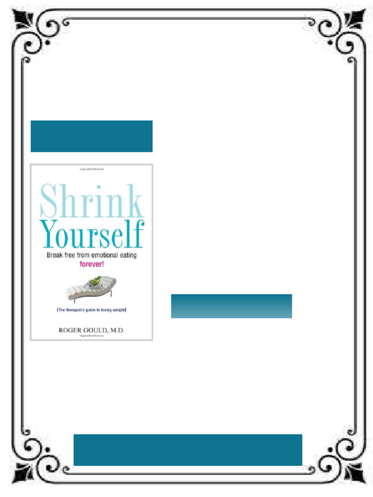 Shrink Yourself Break Free from Emotional Eating Forever 1st Edition ...