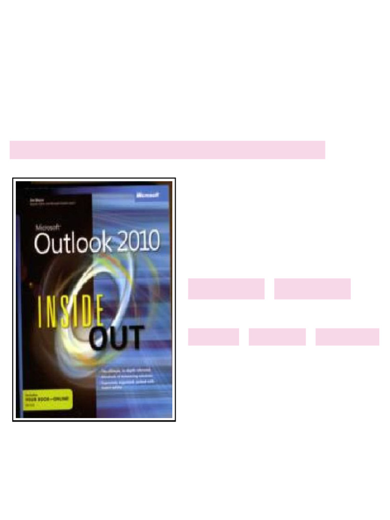 Microsoft Outlook 2010 Inside Out 1st Edition Jim Boyce - ebook and textbook resources | PDF ...