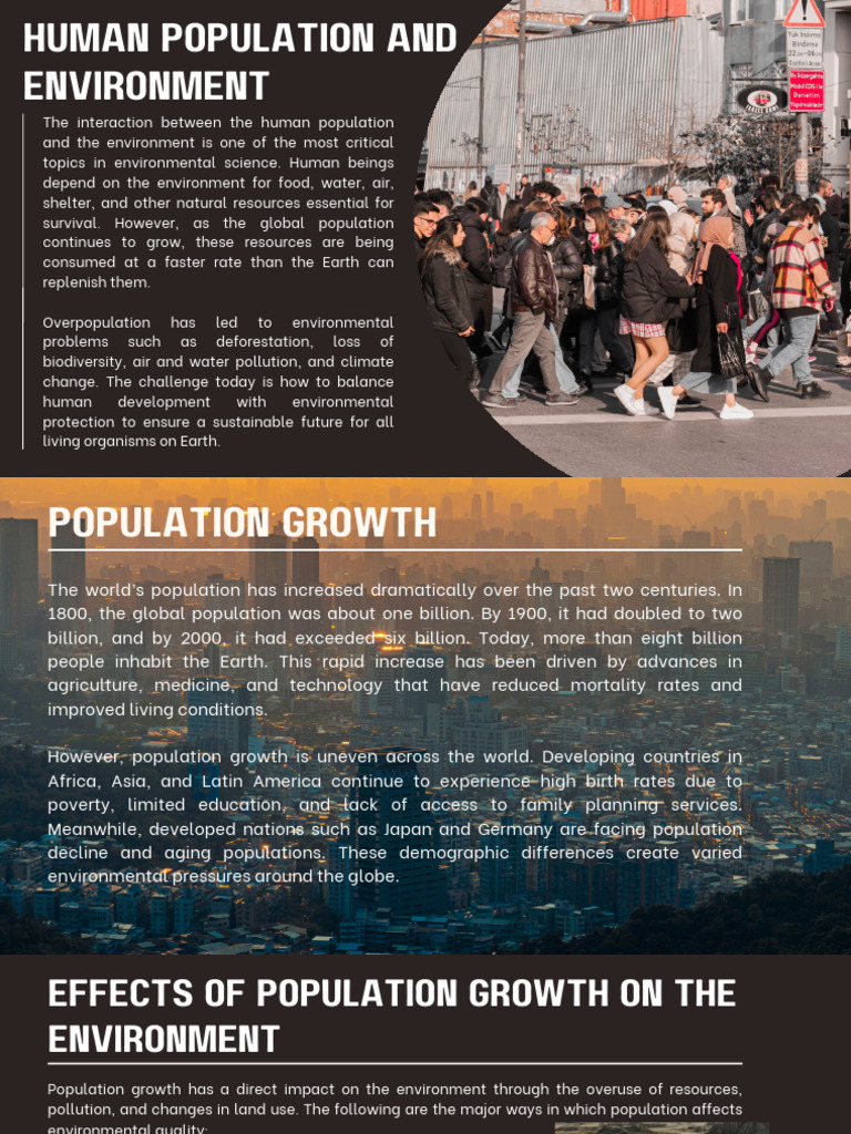 Impact of Population Growth on Environment | PDF | Agriculture | Pollution