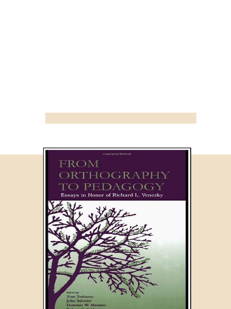 (Ebook) From Orthography to Pedagogy: Essays in Honor of Robert L ...