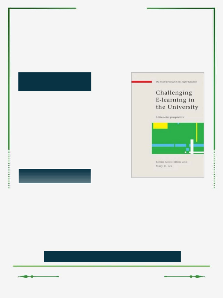 Challenging E Learning in the University 1st Edition Robin Goodfellow ...