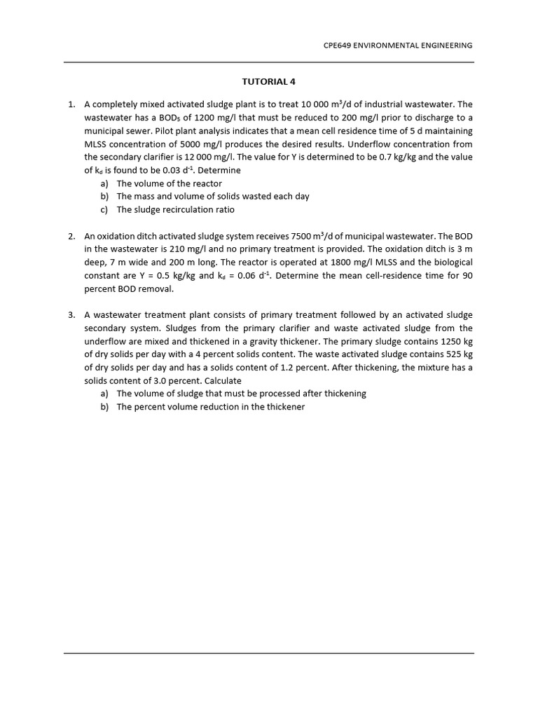 Tutorial 4 Environmental | PDF