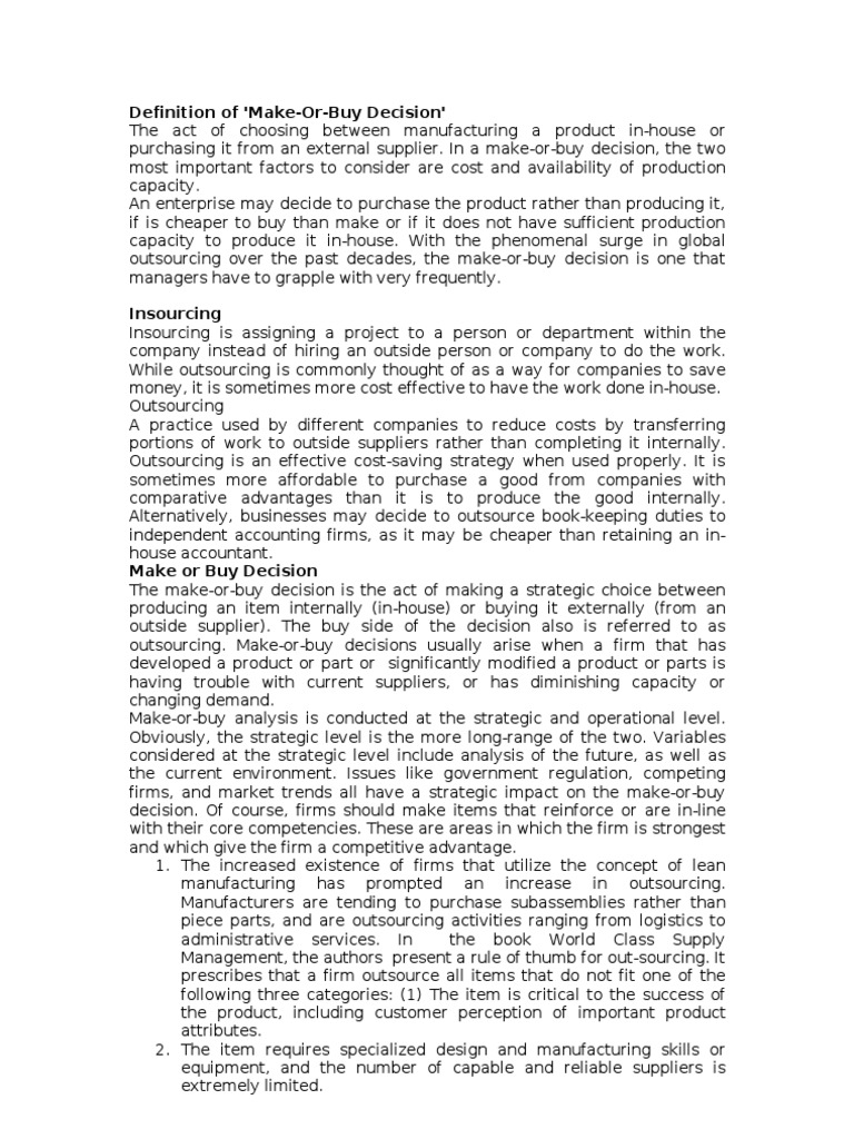 Material Planning and Budgeting | PDF | Outsourcing | Supply Chain