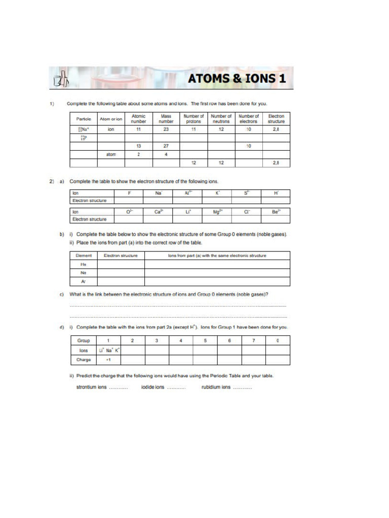 Formation of Metal and Non-Metal Ions | PDF | Ion | Atoms