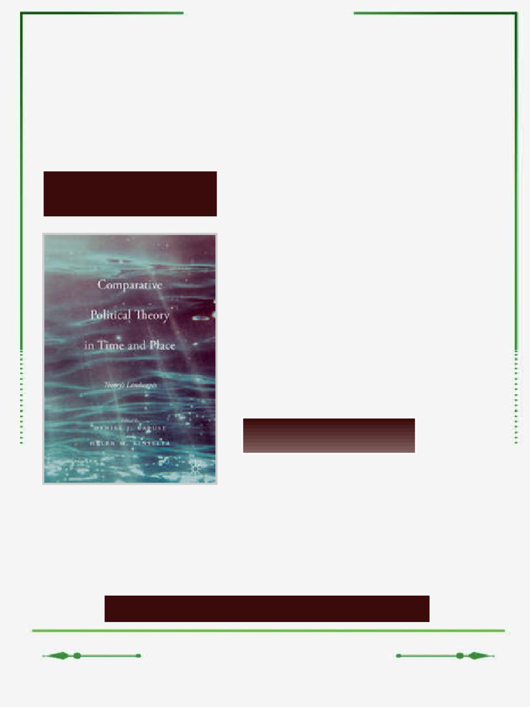 Comparative Political Theory in Time and Place: Theory’s Landscapes 1st ...