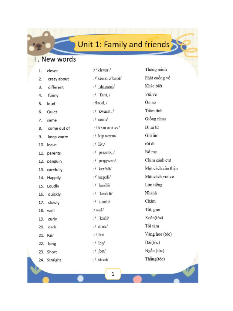 B TR Unit 1 | PDF