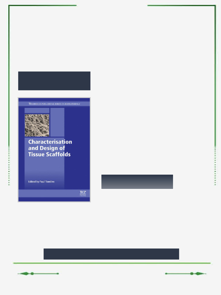 Characterisation and Design of Tissue Scaffolds 1st Edition Paul ...