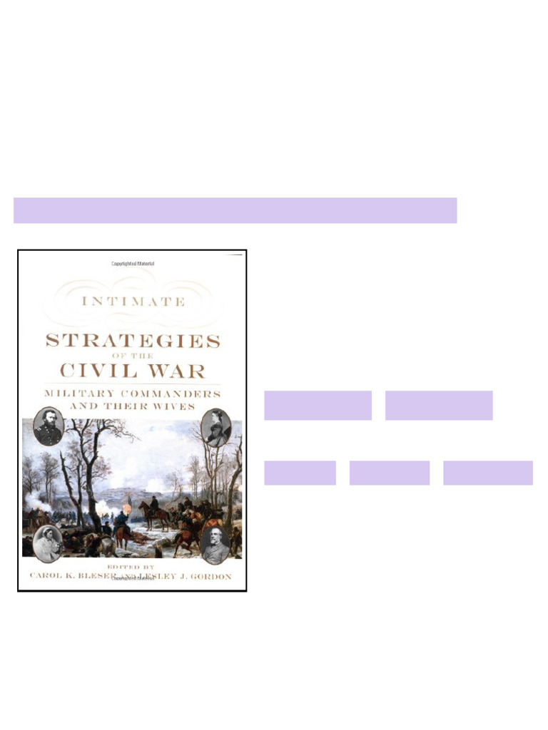 Intimate Strategies of the Civil War Military Commanders and Their ...