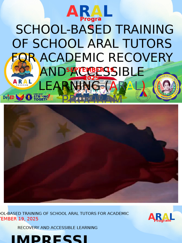 ARAL Program: School Tutor Training | PDF | Learning | Learning Methods