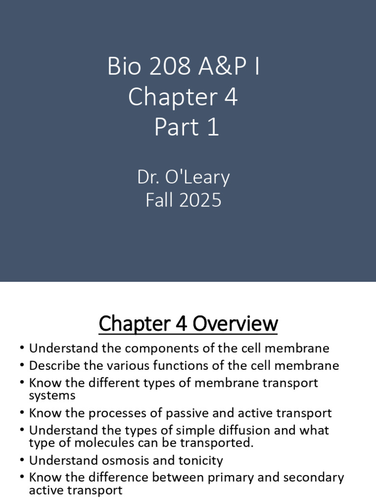 Bio+307+Chap+4+Part+1+Cell+membrane+%26+transport+O%27Leary+%281%29 ...