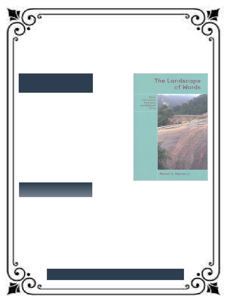 The Landscape of Words Stone Inscriptions in Early and Medieval China ...
