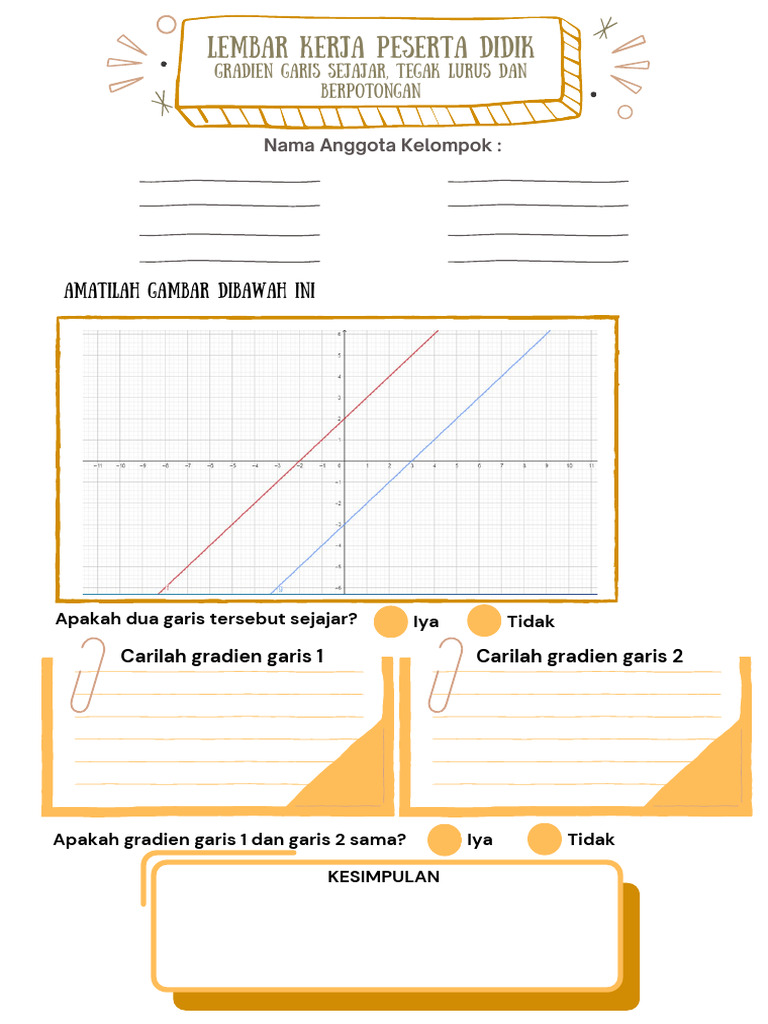 Gradien Garis: Sejajar dan Tegak Lurus | PDF