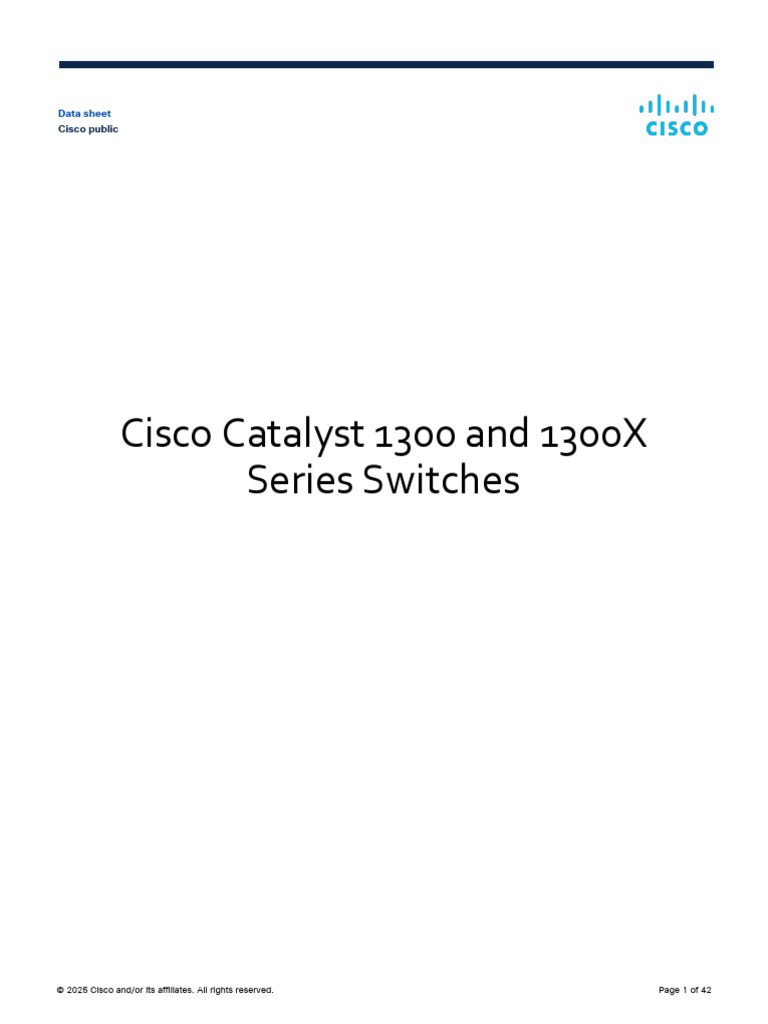 Cisco Catalyst 1300/X Series Switches Guide | PDF | I Pv6 | Computer ...