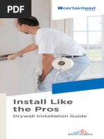 Gypsum Board Partition Installation Guide | PDF | Drywall | Framing ...