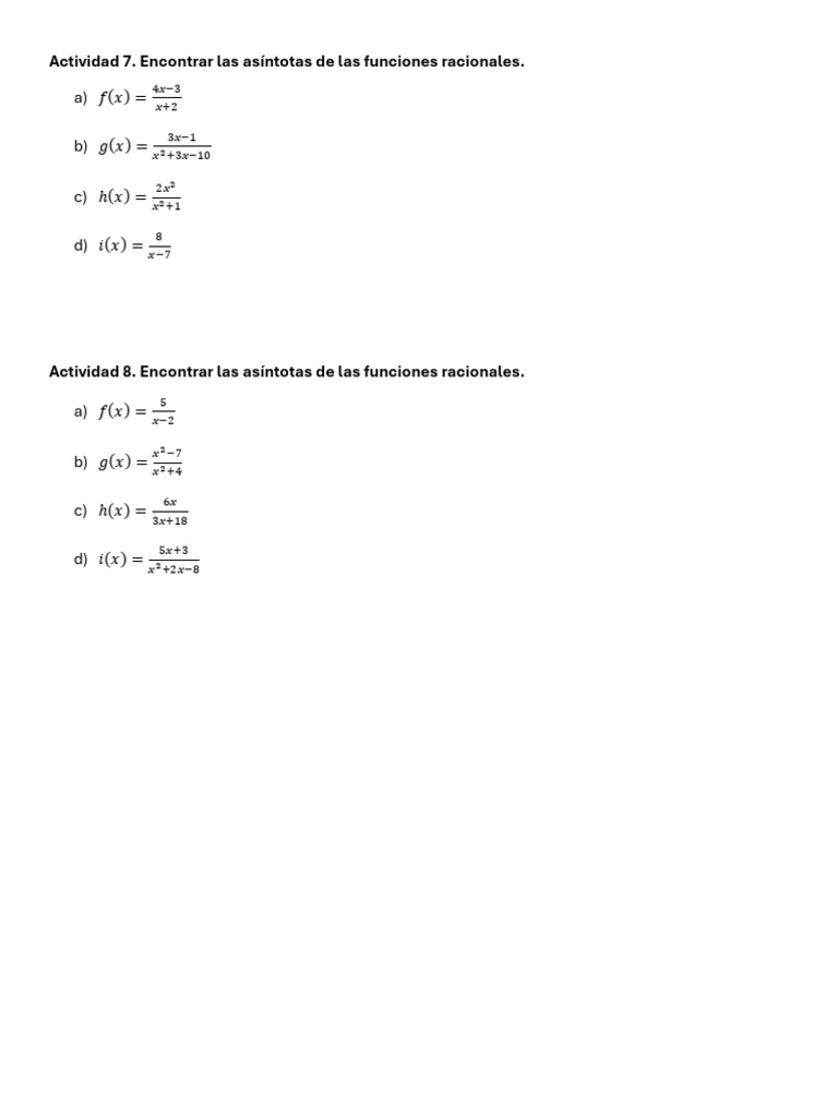 Actividad 7 y Actividad 8 | PDF