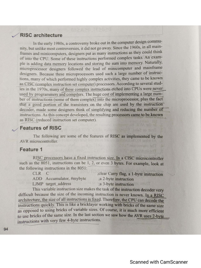 Features of RISC Architecture | PDF
