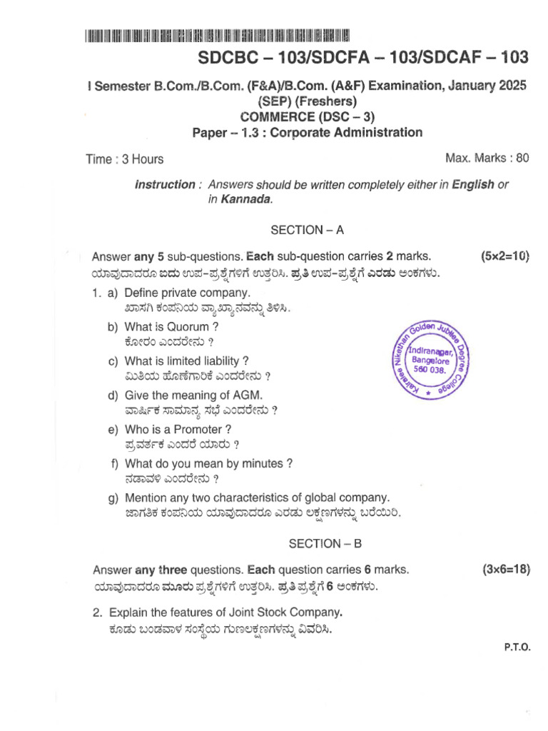 Corporate Administration | PDF