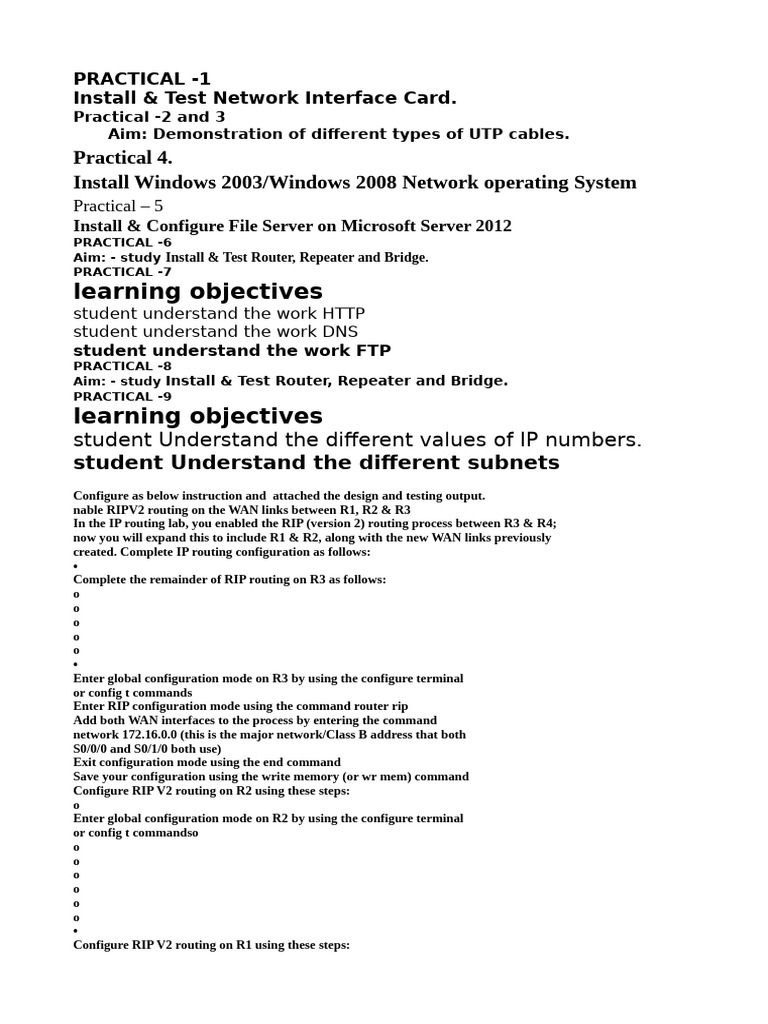 Network Configuration and Testing Guide | PDF | Data Transmission ...