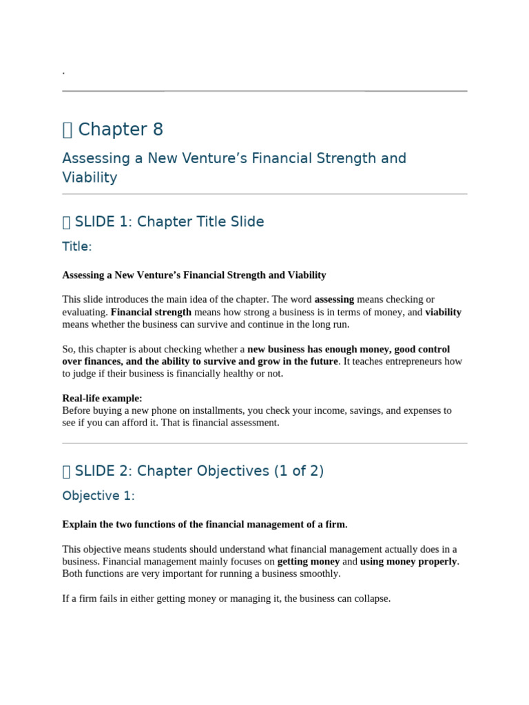 Assessing New Venture Financial Viability | PDF | Equity (Finance ...