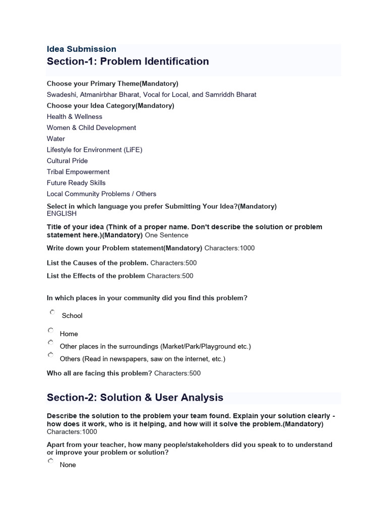 VBB Prompt Document | PDF