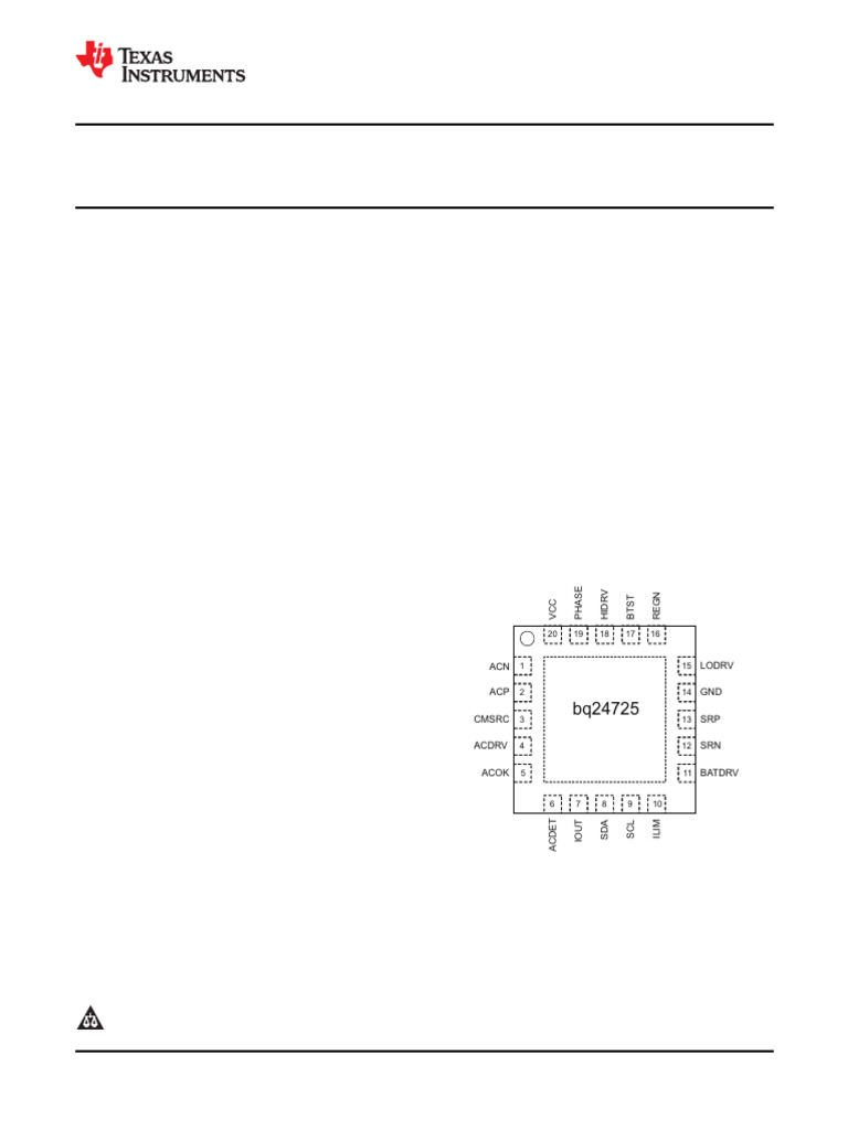 bq24725 Li+ Battery Charger Overview | PDF | Electrical Circuits ...