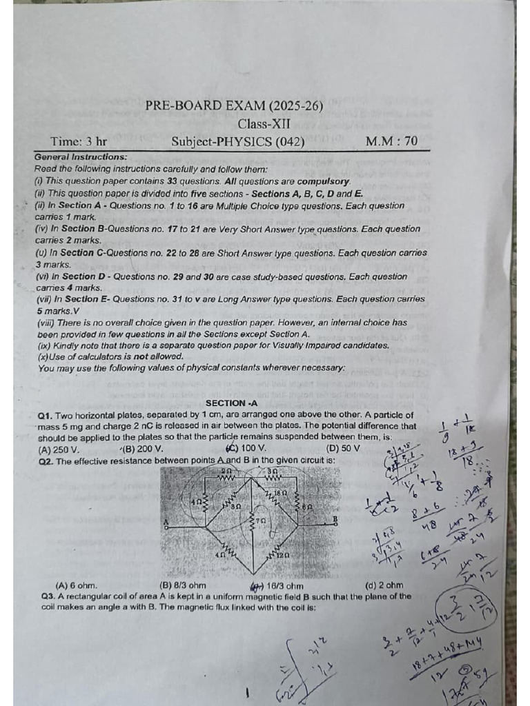 Physics Extra Paper | PDF