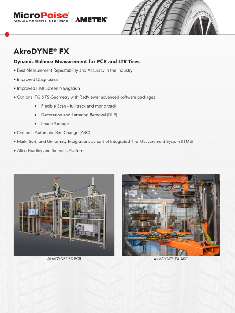 AkroDYNE® FX Tire Measurement System | PDF | Computing