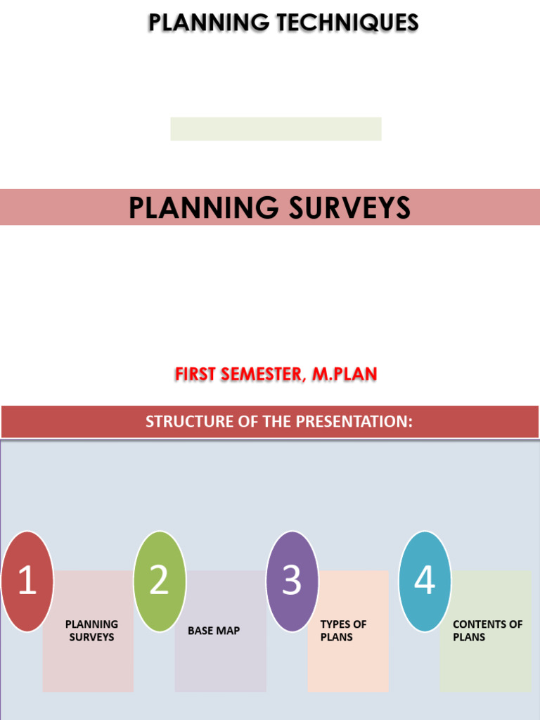 Planning Surveys and Techniques Guide | PDF