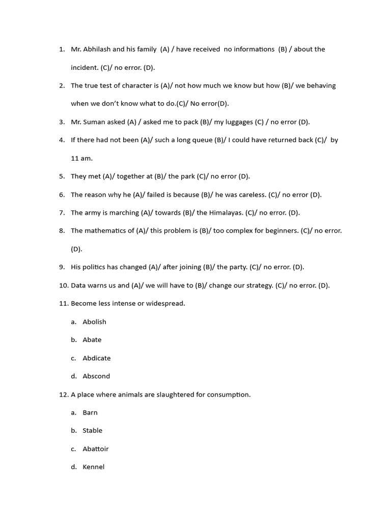 test no 1 | PDF