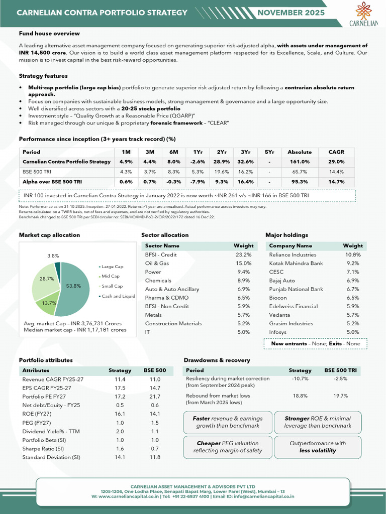 Carnelian Contra Portfolio Strategy Overview | PDF | Investing ...