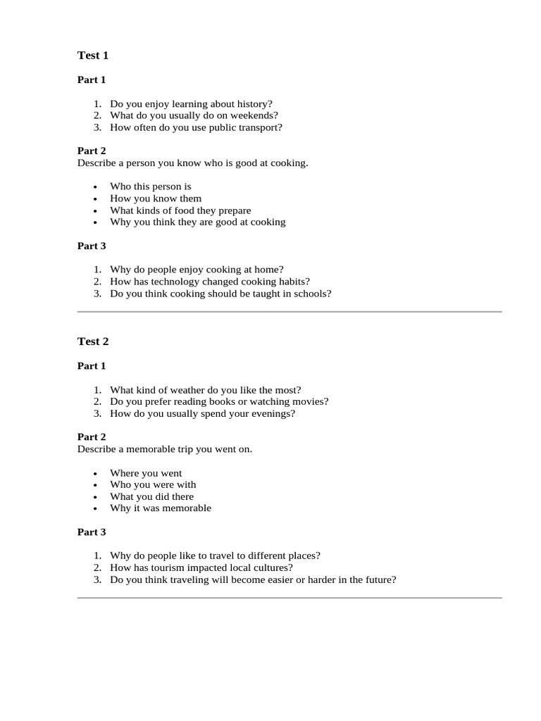 Speaking Mock | PDF