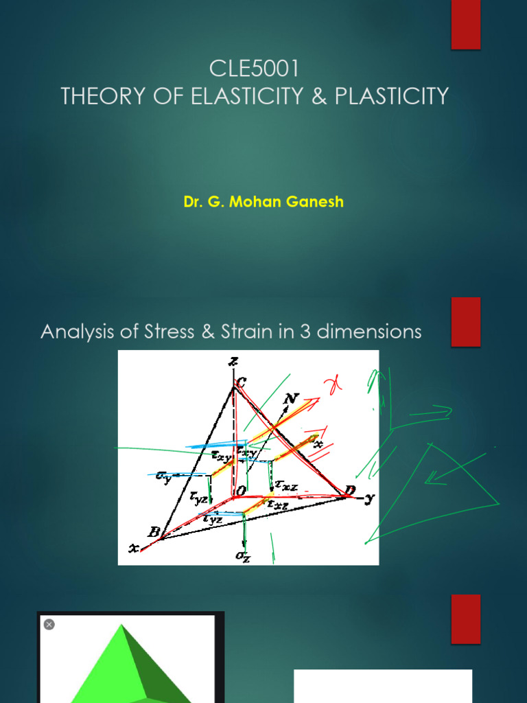 8 Equations of Equilibrium For 3D Problems in Cartesian Co-Ordinates ...