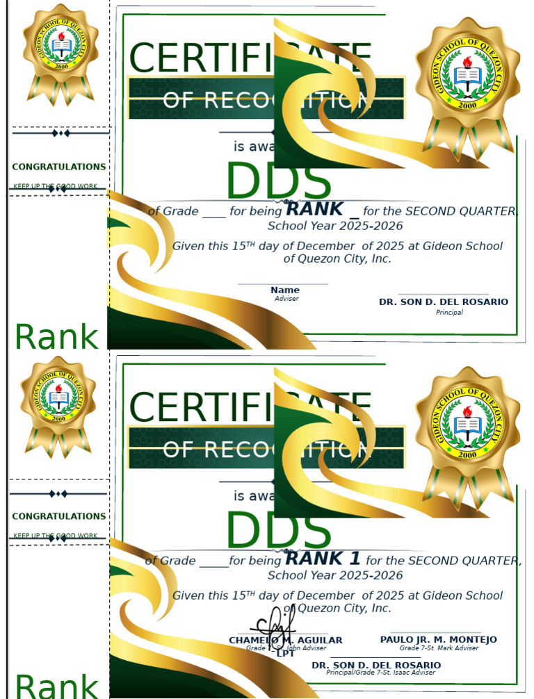 Certificates For Ranking | PDF