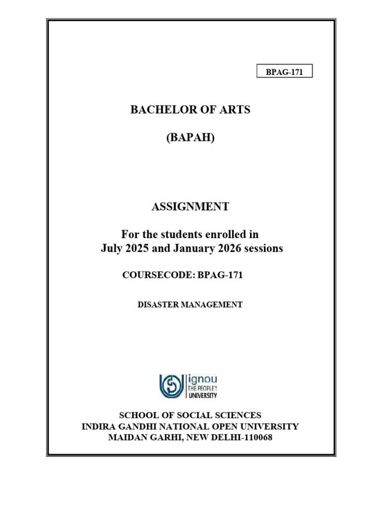 Disaster Management Assignments Guide | PDF | Natural Disasters | Flood